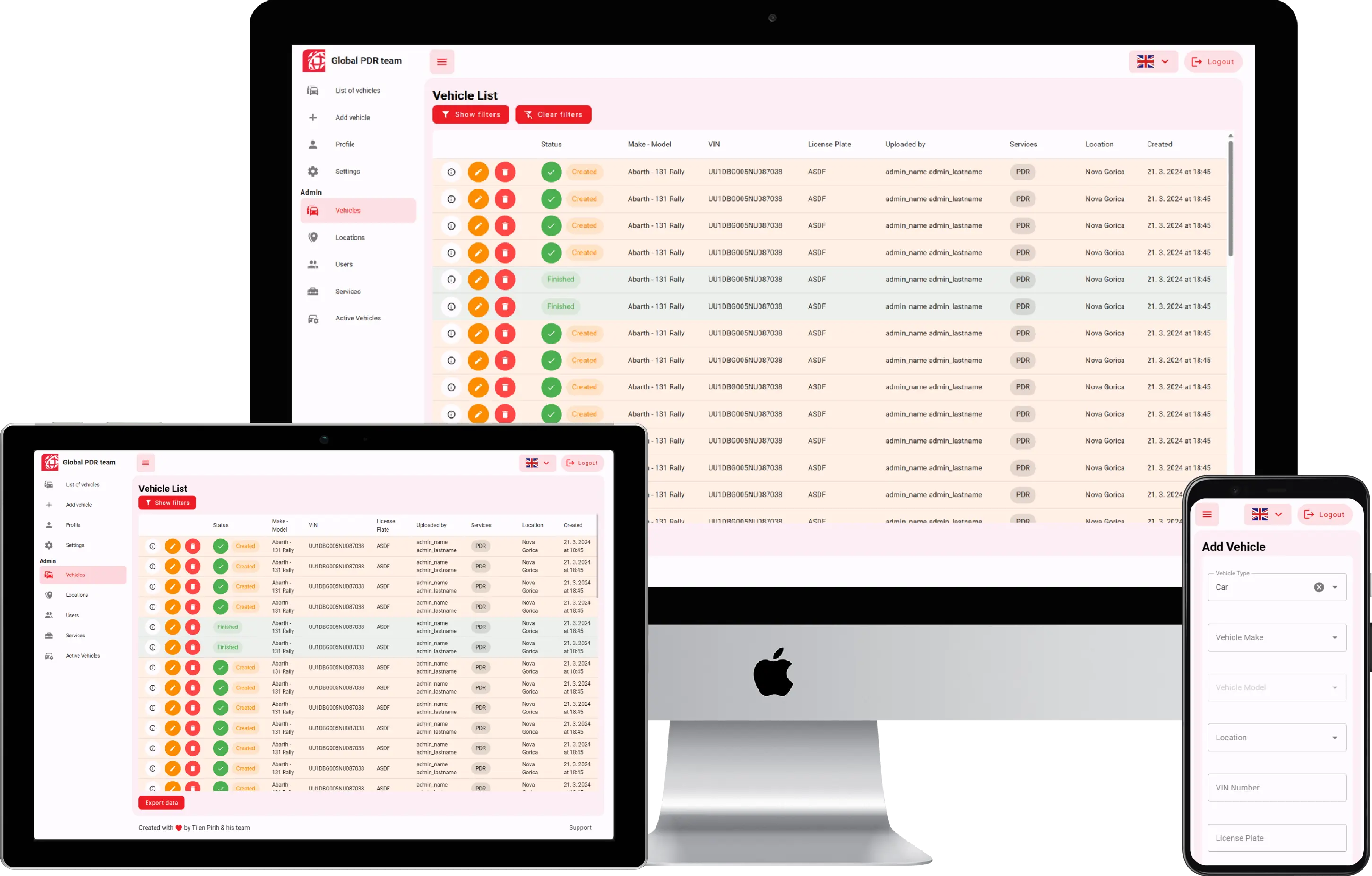 Global PDR application